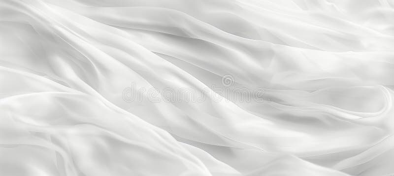 Abstract, Flowing White Fabric Texture, Background with Soft Waves and ...