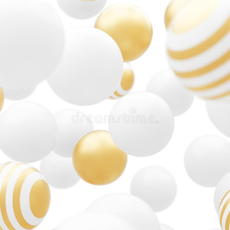 Abstract Flowing White and Gold Particles Stock Illustration ...