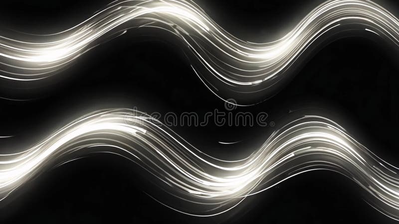 Abstract Flowing White Light Trails Forming Dynamic Wave Patterns ...