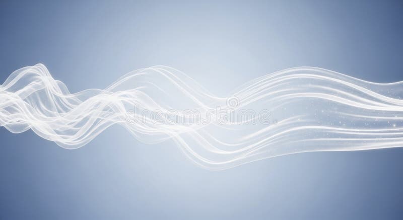 Abstract Flowing White Lines on Gradient Background Stock Illustration ...