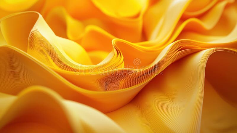 Abstract Flowing Yellow Fabric Texture Stock Illustration ...