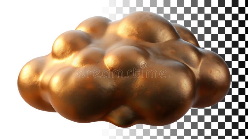 Abstract Fluffy Cloud Bronze Gold Metallic Bumpy Texture Formation Png ...