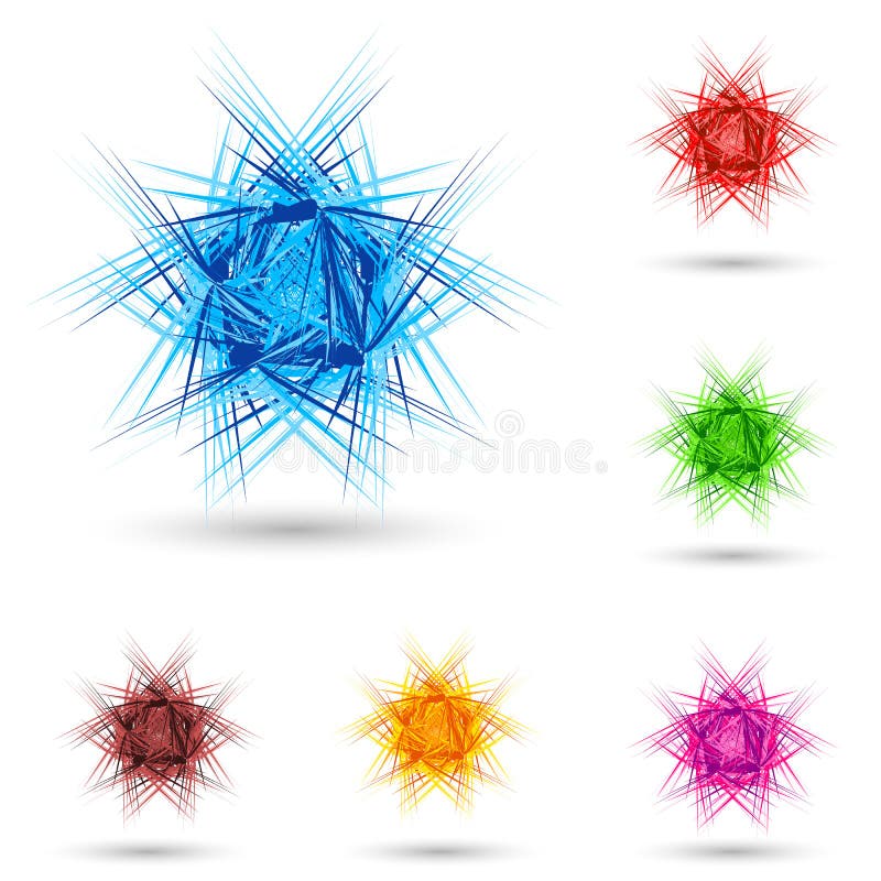 Abstract fluffy star. stock vector. Illustration of fluffy - 35795214