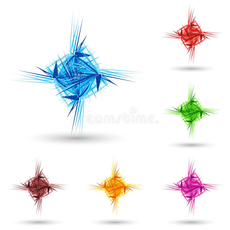 Abstract fluffy star. stock vector. Illustration of fluffy - 35795214