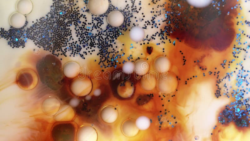 Abstract Fluid Art Background. Ink Backdrop with Glitter Wavy Pattern ...