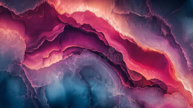 Abstract Fluid Art Deep Hues Swirling Colors Stock Illustration ...