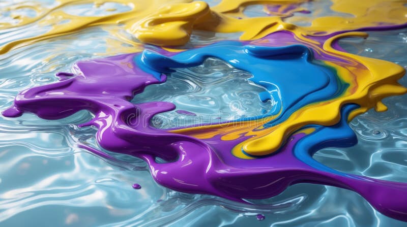Abstract Fluid Art with Vibrant Colors and Dynamic Patterns, Ideal for ...