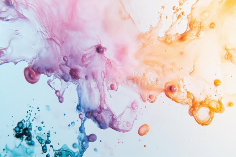 Abstract Fluid Art, Swirling Colors, Dynamic Forms Stock Illustration ...