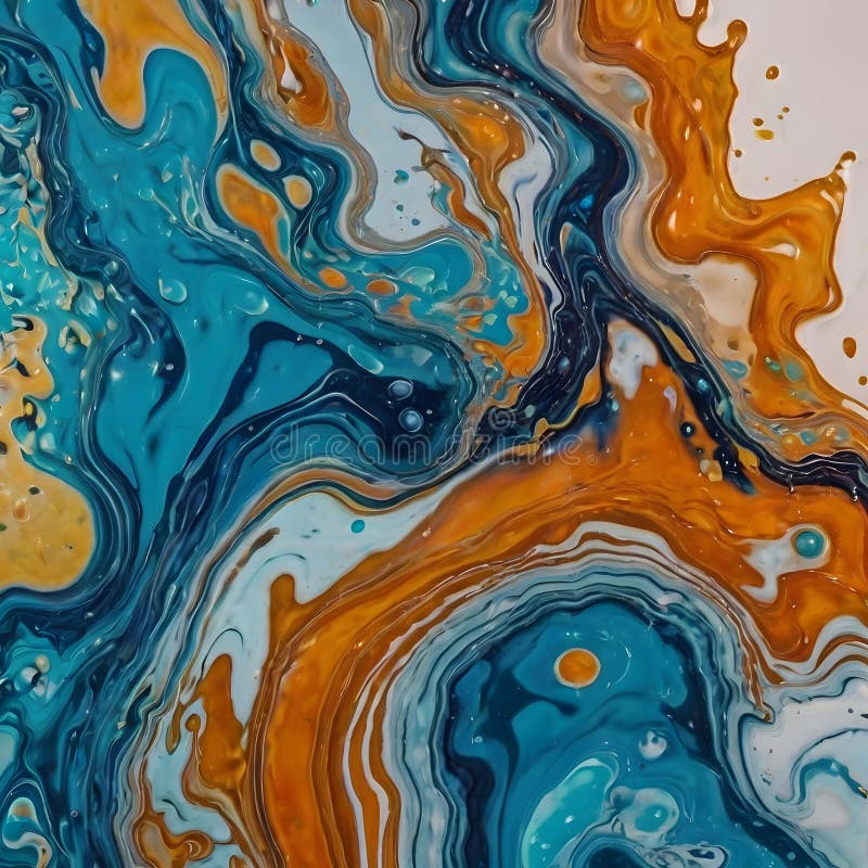 Abstract Fluid Art Texture Backdrop with Liquid Stock Illustration ...