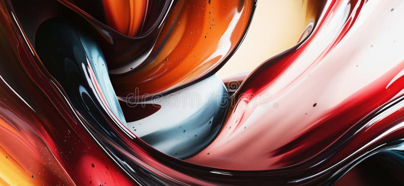 Abstract Fluid Art with Vibrant Colors and Smooth Textures Creating ...