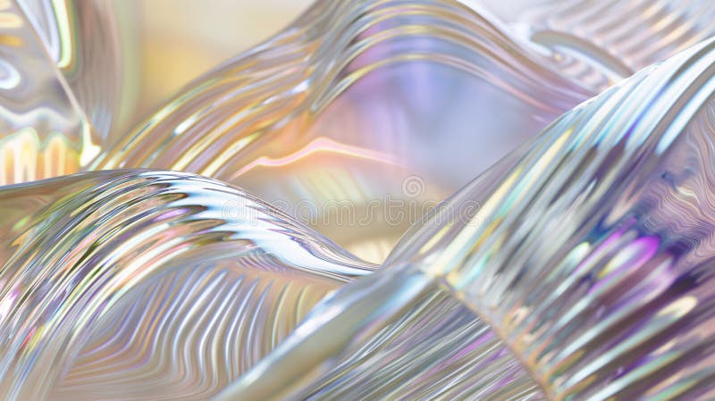 Abstract Fluid Background with Colored Liquid Glass. 3d Rendering ...