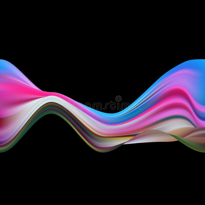 Abstract Fluid Background. Wave Liquid Shapes with 3D Effect. Modern ...