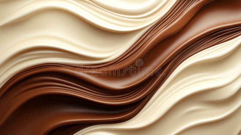 Abstract Fluid Chocolate Waves Stock Illustration - Illustration of ...