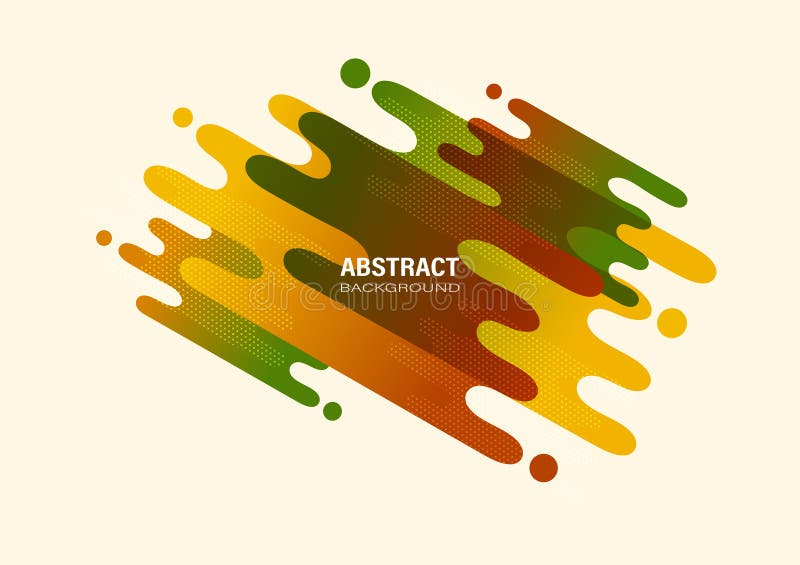 Abstract Fluid Colorful Gradient Organic Shapes Hand-drawn on Beige ...