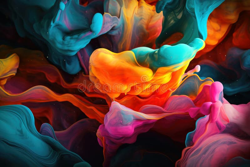 Abstract and Fluid Colors in Different Shades Created with Generative ...