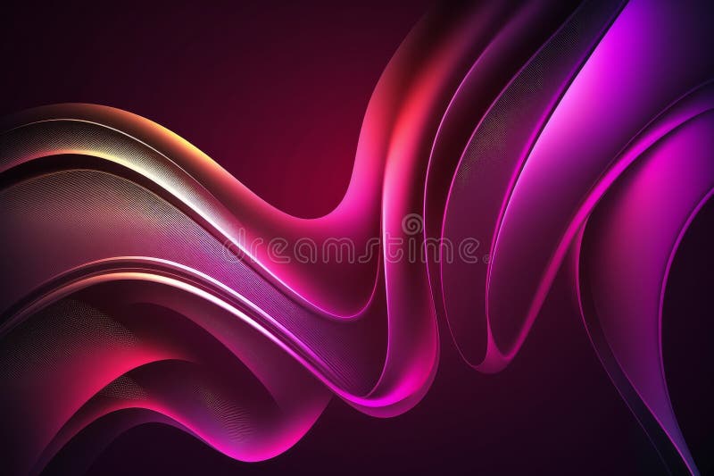 Abstract Fluid 3d Render Holographic Wave. Paradise Pink Gradient ...