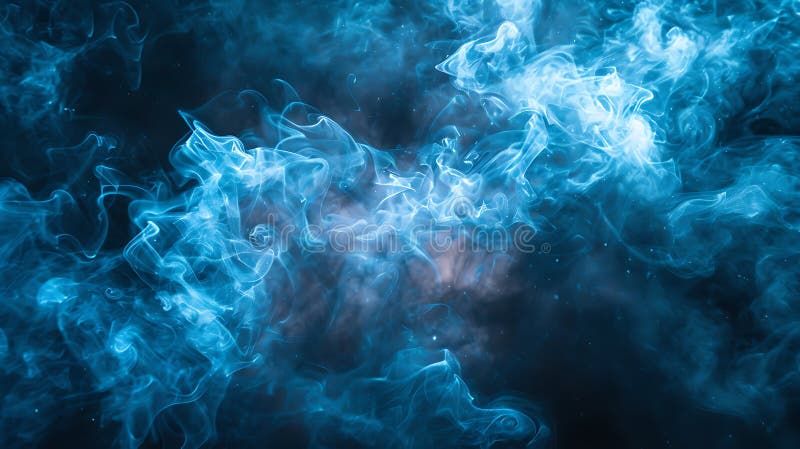 Abstract Fluid Dark Blue and Light Blue Gradient Smoke Stock Image ...