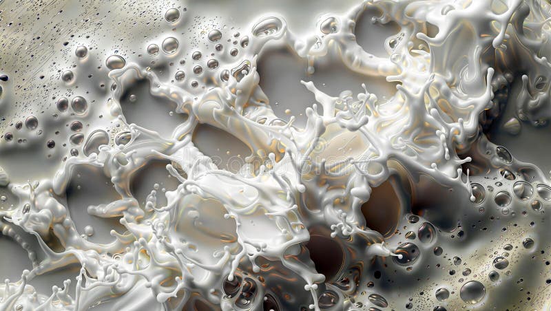 Dynamic Display of Liquid Forms with Bubbles, Generative Ai Stock ...