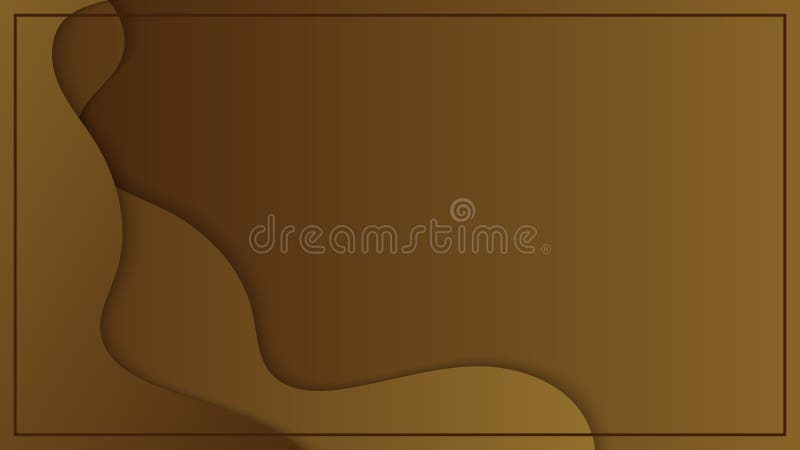 Abstract Fluid Effect with Frame on Brown Background Stock Vector ...