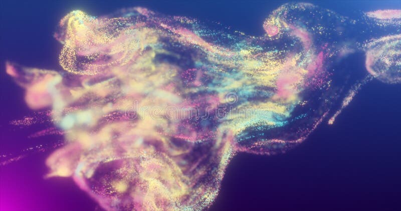 Abstract Fluid Explosion Iridescent Iridescent Multicolored Waves ...