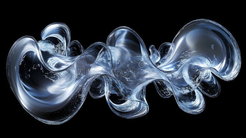 Abstract Fluid Form Swirling Blue Liquid Motion Stock Illustration ...