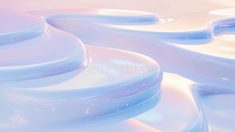 Abstract Fluid Geometry Background with Soft Pastel Colors for Modern ...