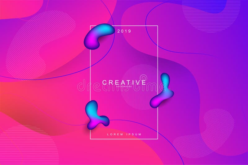 Abstract Fluid Dynamic Shape Background Combination Stock Vector ...