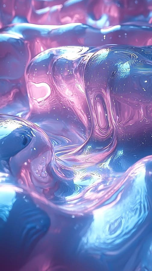 Abstract Fluid Motion Light Shines on Glossy Surface Stock Photo ...