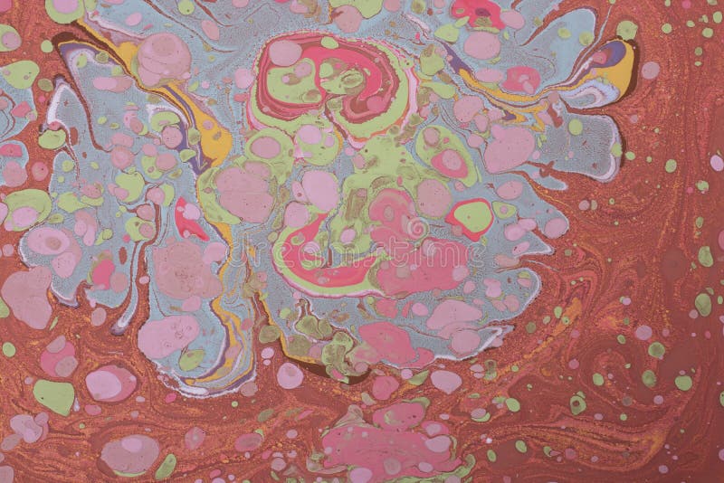 Abstract Fluid Painting Textures and Patterns with Bright Colors Stock ...