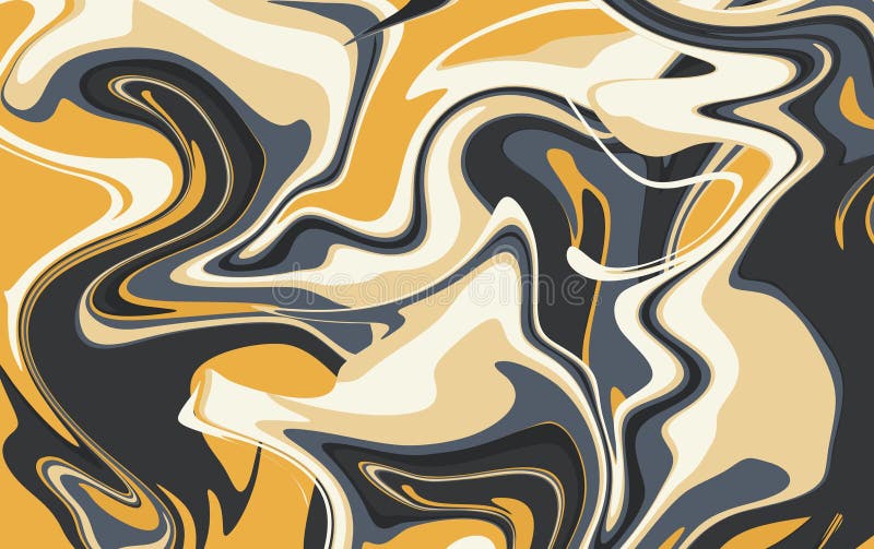 Abstract Fluid Paintings with Mesmerizing Patterns Vector Illustration. Liquid Abstract ...