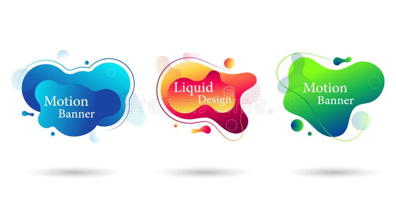 Abstract Fluid Shape with Gradient for Label. Design Abstract Motion ...
