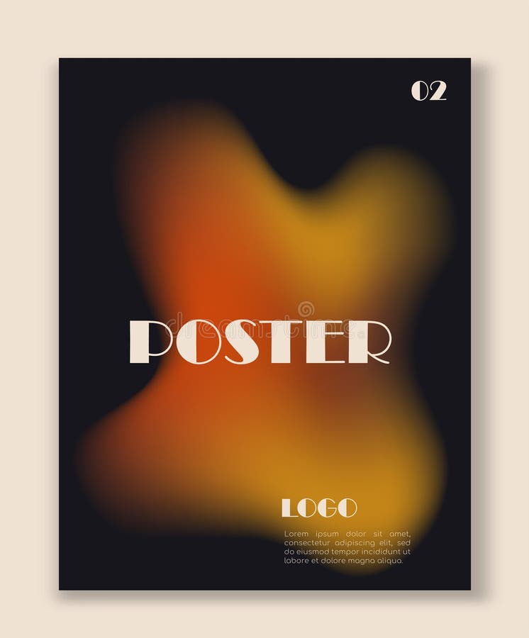 Abstract Fluid Shape Poster Design. Vector Illustration Stock ...