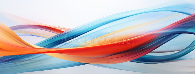 Abstract Fluid Shapes, Flowing Ribbons of Color. Dynamic Abstract ...