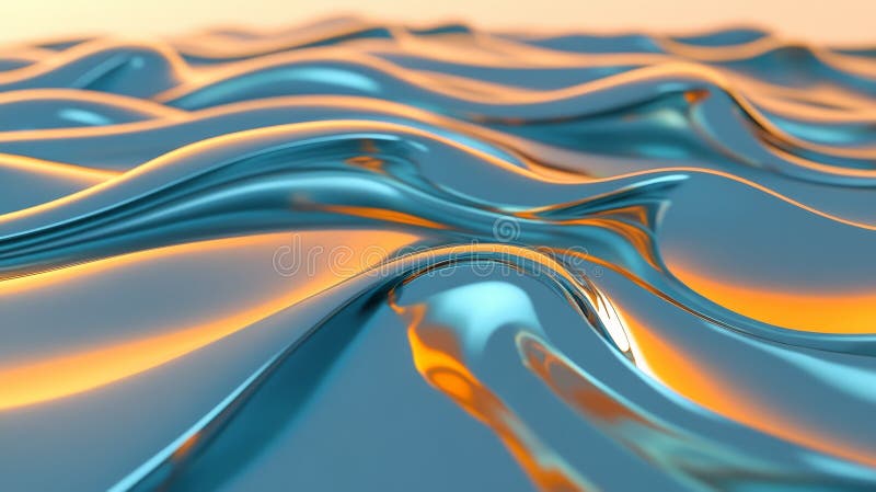 Abstract Shapes Waves and Ripples, in Cool and Warm Tones, Movement ...