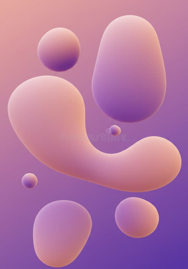 Abstract Fluid Shapes Pink Purple Gradient Background Stock ...