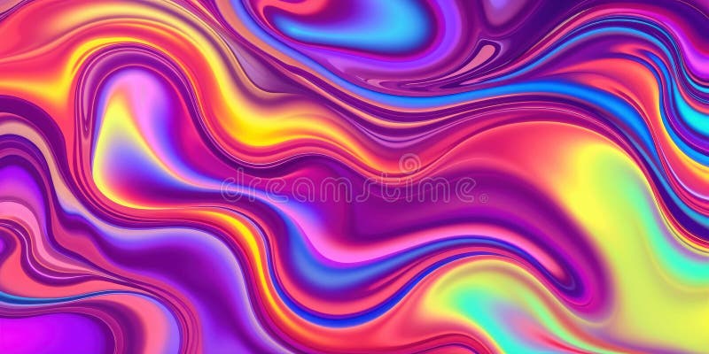 "Neon Flux: a Psychedelic Dance of Color and Form" Stock Illustration ...