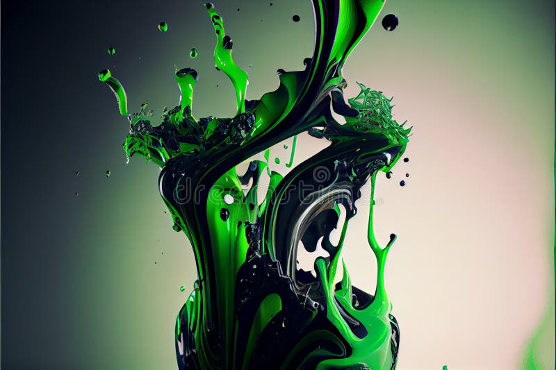 Abstract Fluid Splash Created with Generative Ai Stock Illustration ...