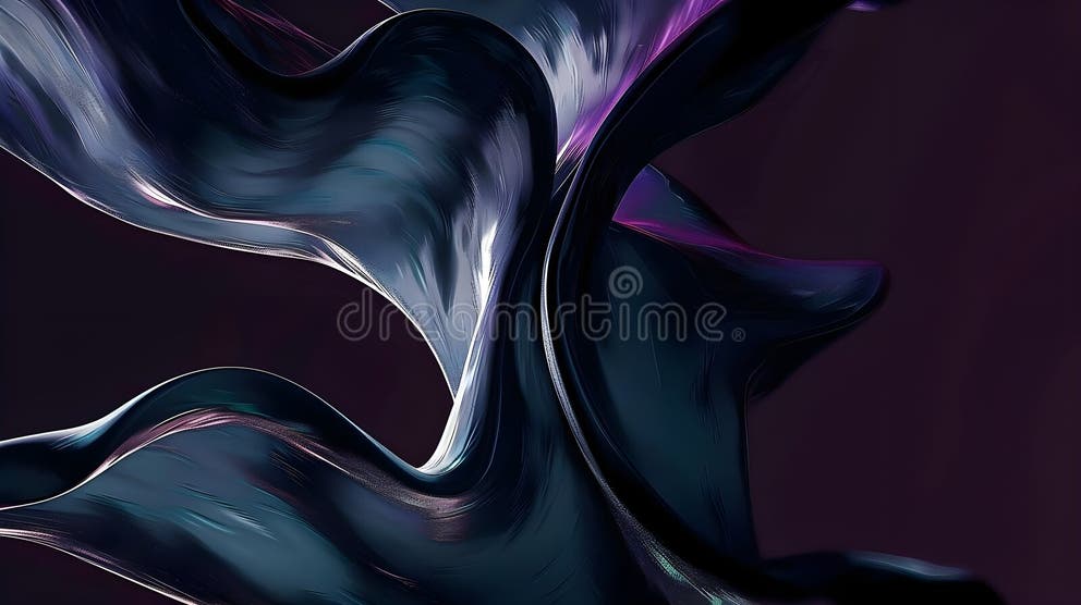 Abstract Fluid Texture in Dark Background Generative AI Stock ...