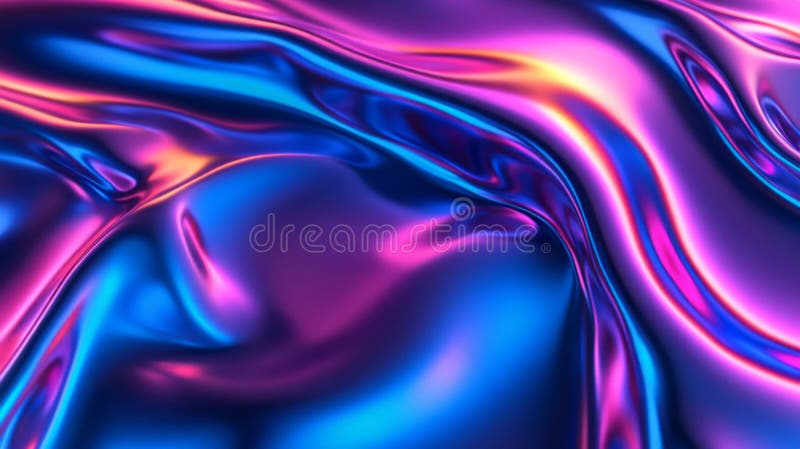 Abstract Fluid Texture with Iridescent Colors Stock Illustration ...