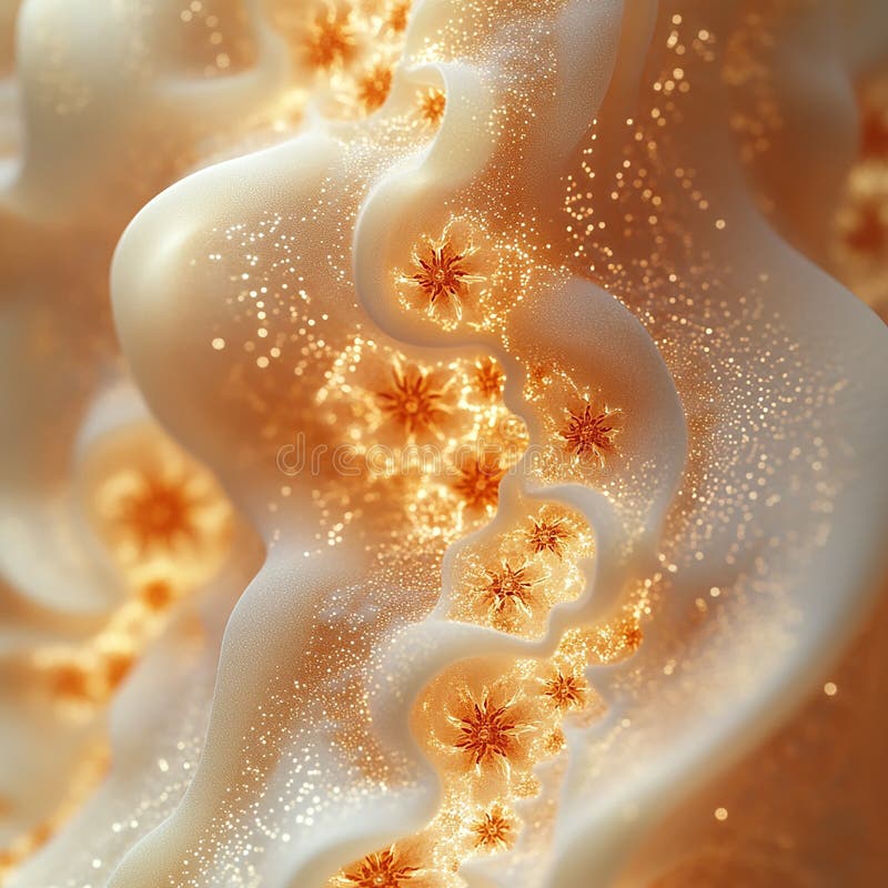 Abstract Fluid Texture with Sparkling Elements Stock Illustration ...