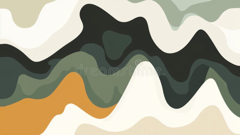 Abstract Fluid Wave Background with Muted Color Palette Stock ...