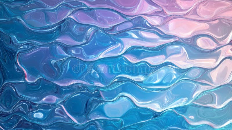Abstract Fluid Wave Background with Pink and Blue Gradient Stock Illustration - Illustration of ...