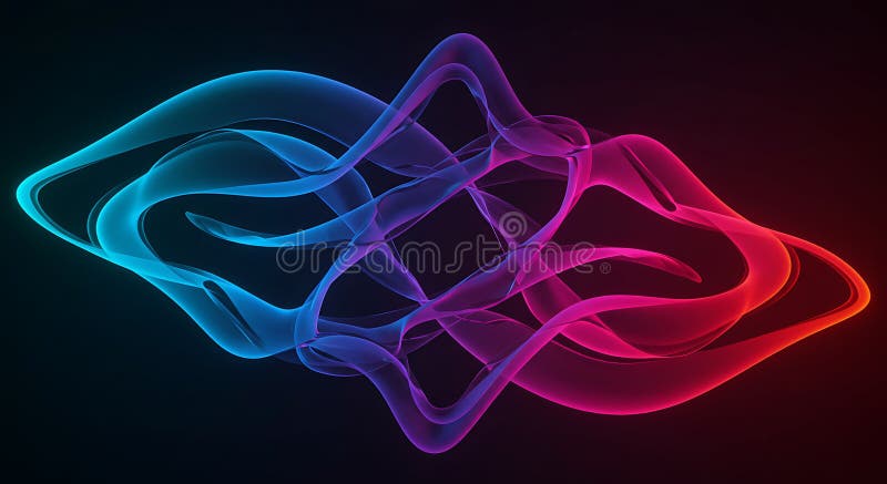 Abstract Fluid Wave Forms with Flowing Light Gradient Stock ...