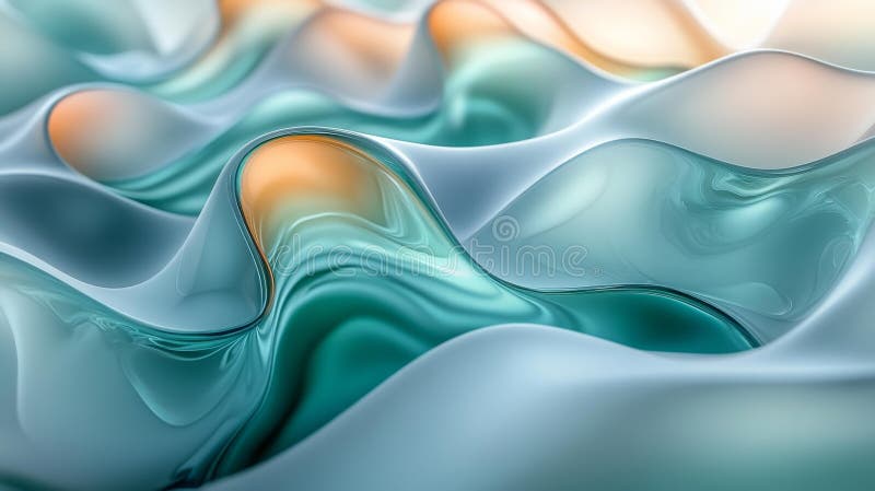 Abstract Fluid Waveform Design Generative AI Stock Illustration ...