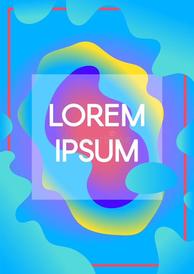 Abstract Fluid Waves with Text Frame Borders Stock Vector ...