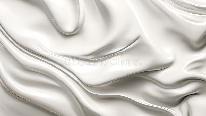 Abstract Fluid White Silk Waves, Smooth Texture Background. Luxury ...