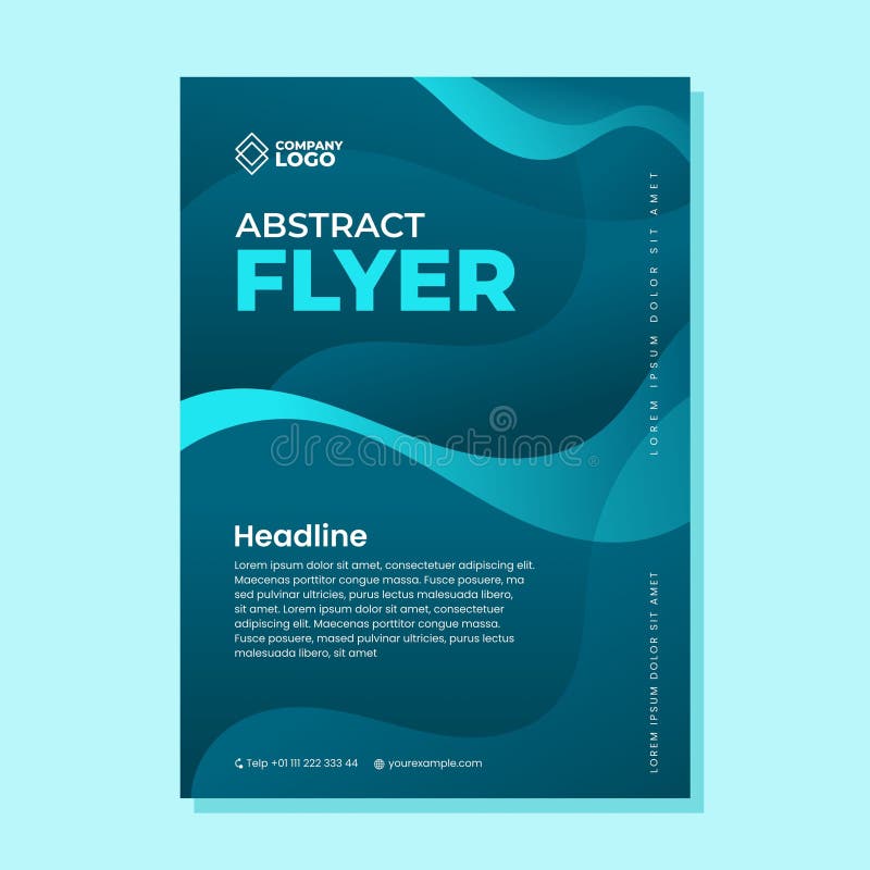 Abstract Flyer Design Template Stock Vector - Illustration of blue ...
