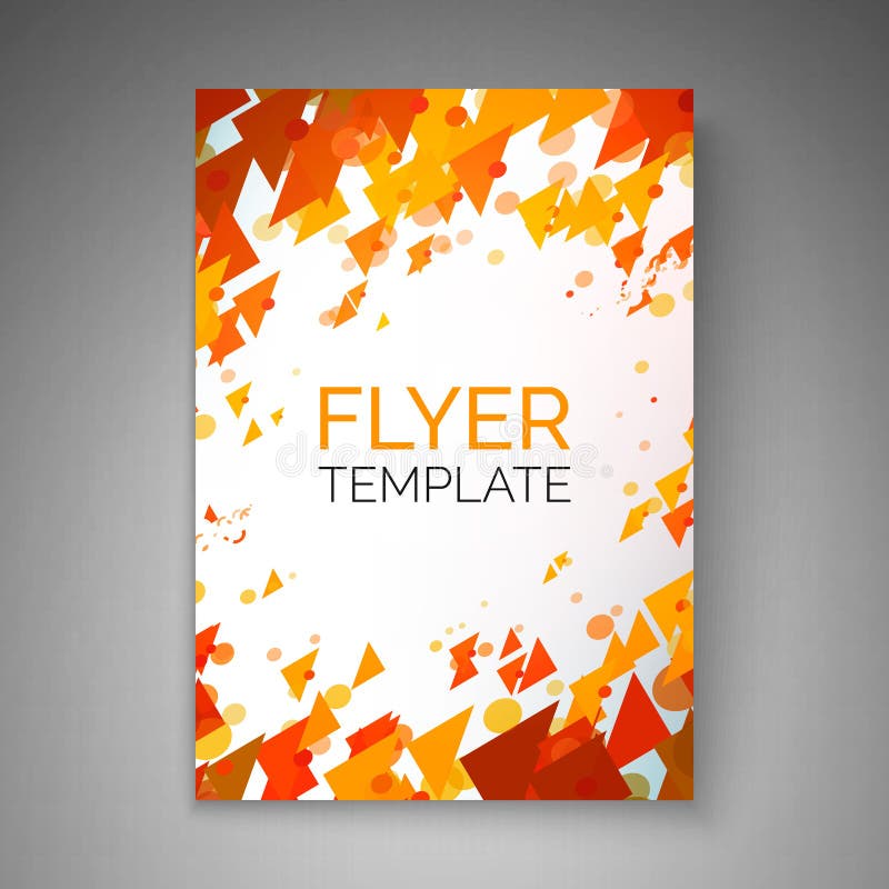 Abstract Flyer Design. Particles Flow. Vector Abstract Template for ...