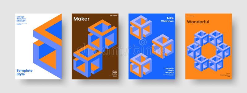 Abstract Flyer Layout. Geometric Banner Design Stock Vector ...