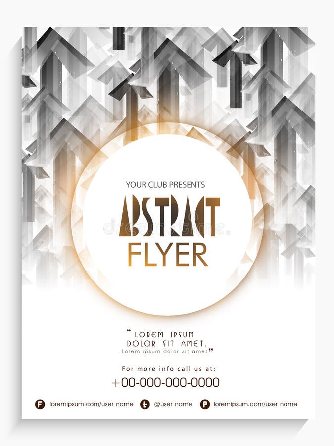 Abstract Flyer, Template or Banner Design. Stock Illustration ...